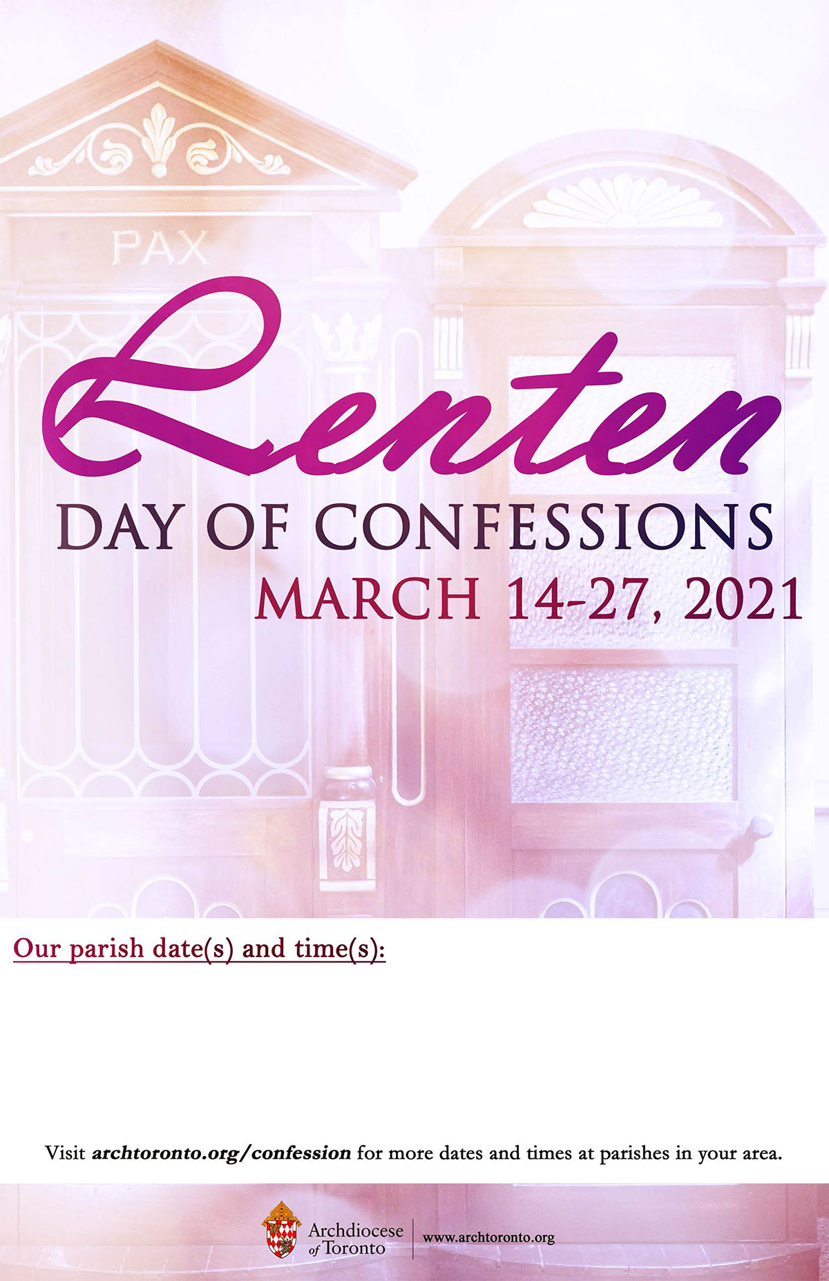 Archdiocese of Toronto - Day of Confessions